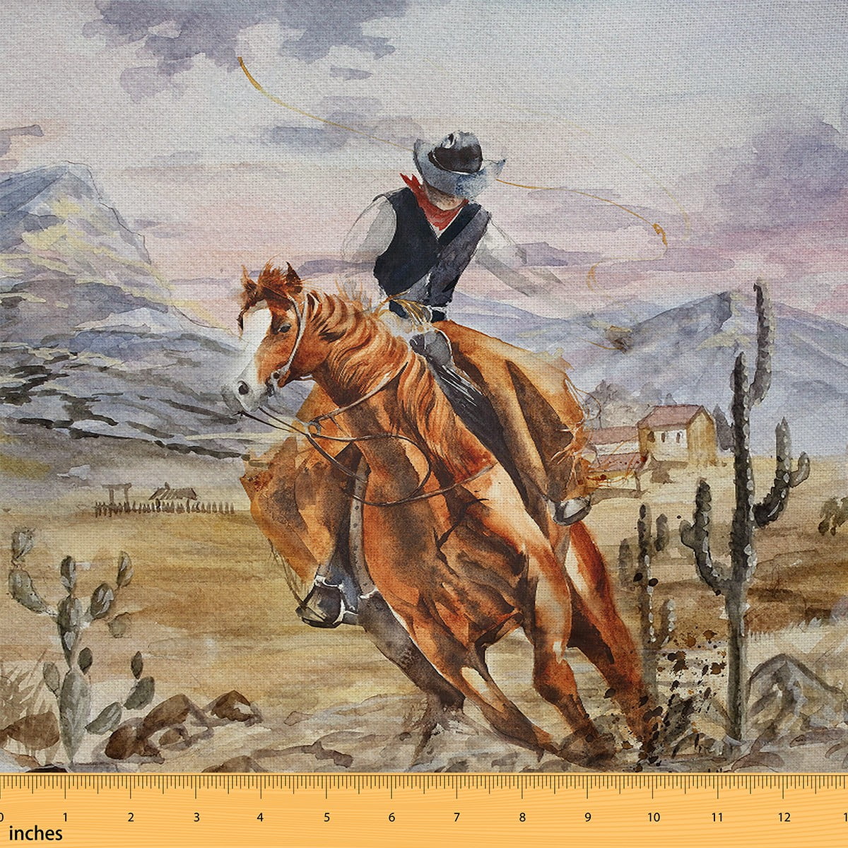 Customer reviews for Western Cowboy Fabric by the Yard,Rustic Farmhouse ...