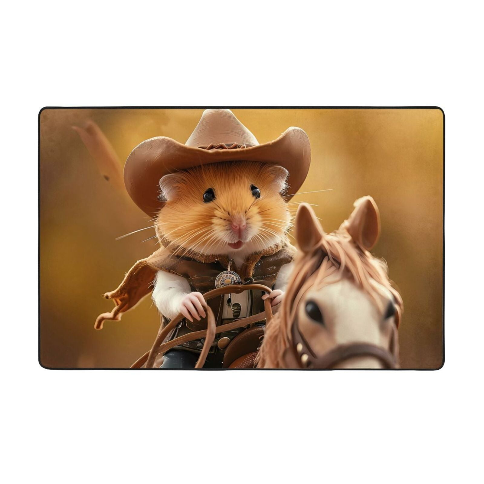 Western Cowboy Guinea Pig Indoor Door Mat, Bedroom Rug & Carpets ...