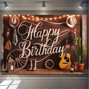 5 ft x 3 ft Brown Wooden Western Cowboy Barn Backdrop – Rustic Birthday ...