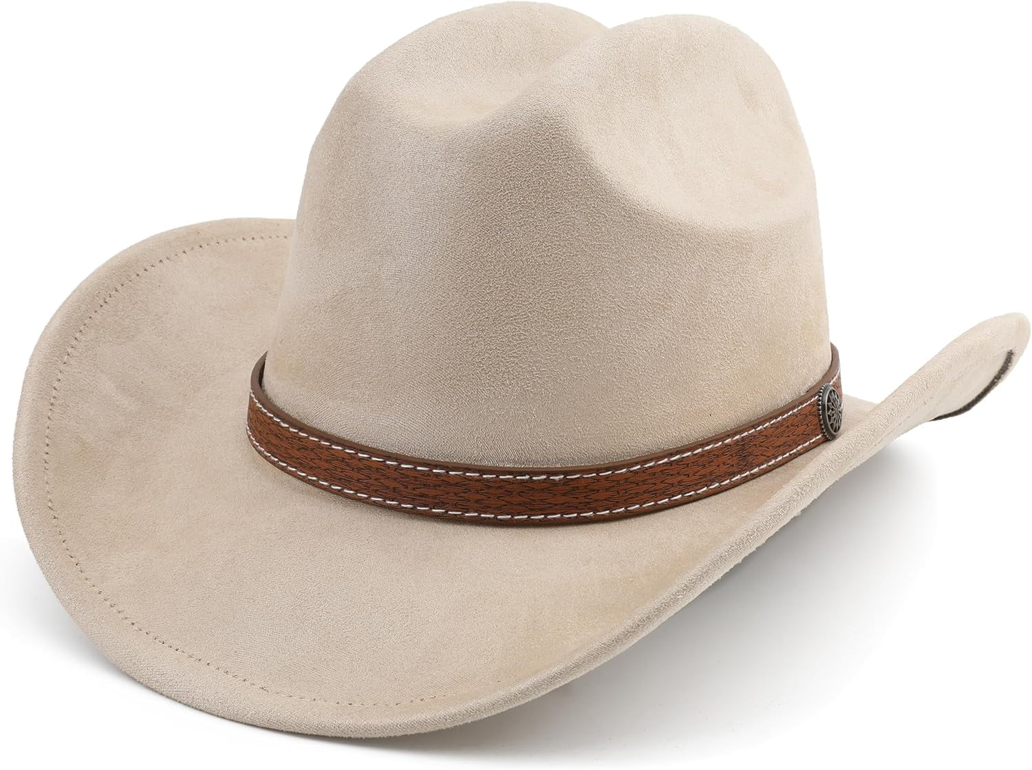 Western Cowboy Hat for Women Men Small Short Wide Brim Beach Cowgirls ...