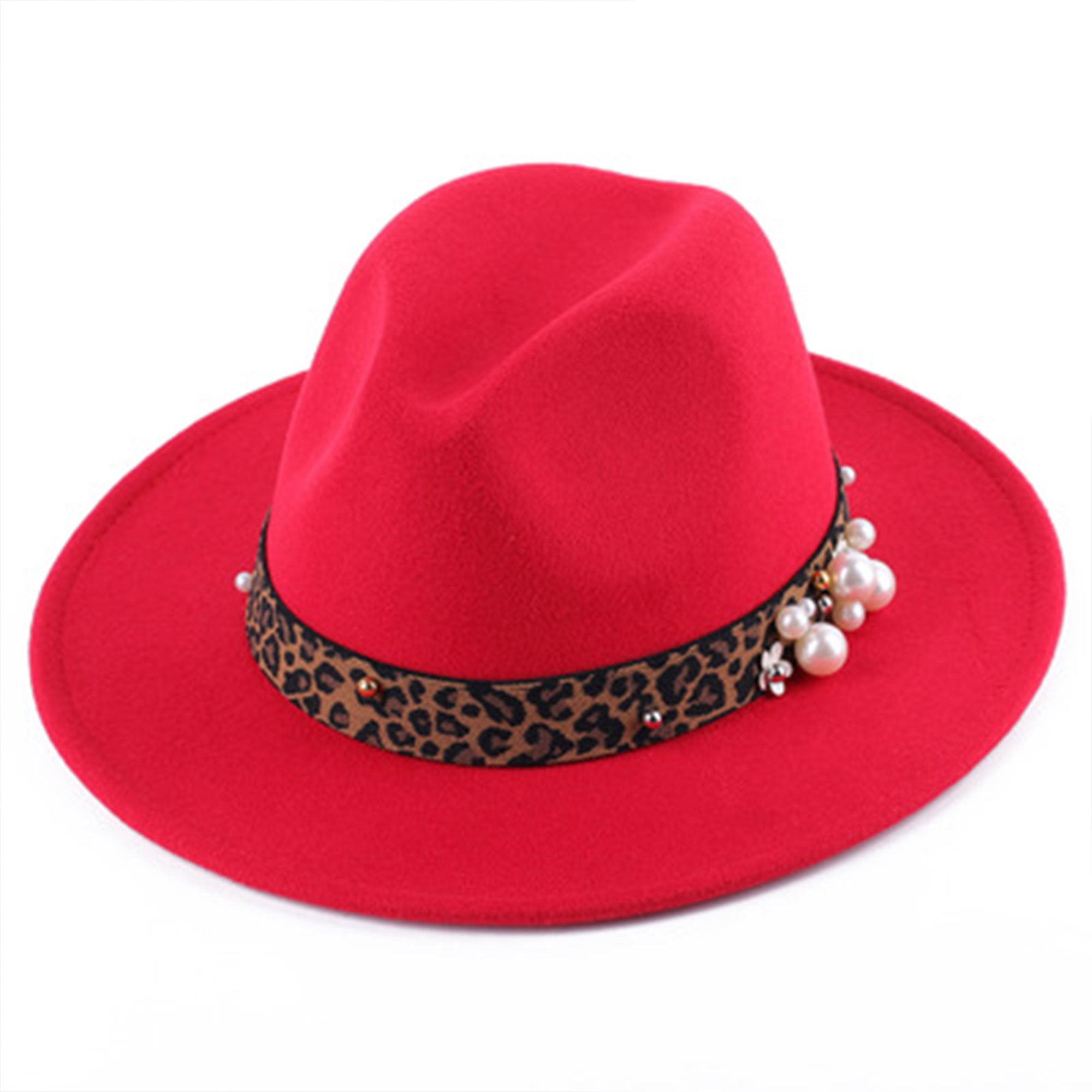 Western Cowboy Hats for Women Men Felt Wide Brim Panama Hat with Belt ...