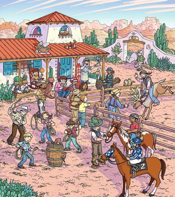 Western Cowboy Horse Ranch 500 Piece Jigsaw Puzzle challenging and ...