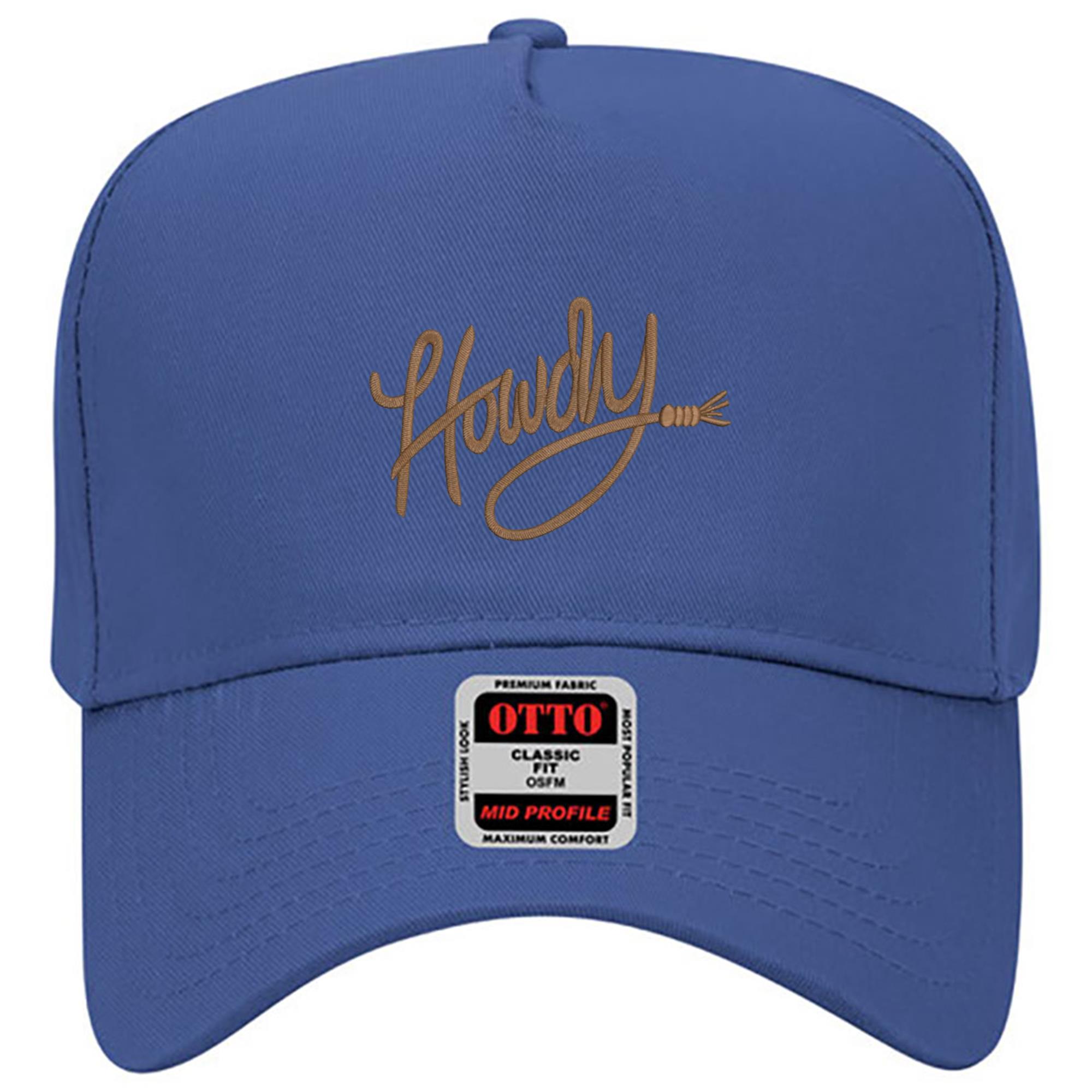 Western Cowboy Howdy Style Embroidered Mid Profile Baseball Hat ...