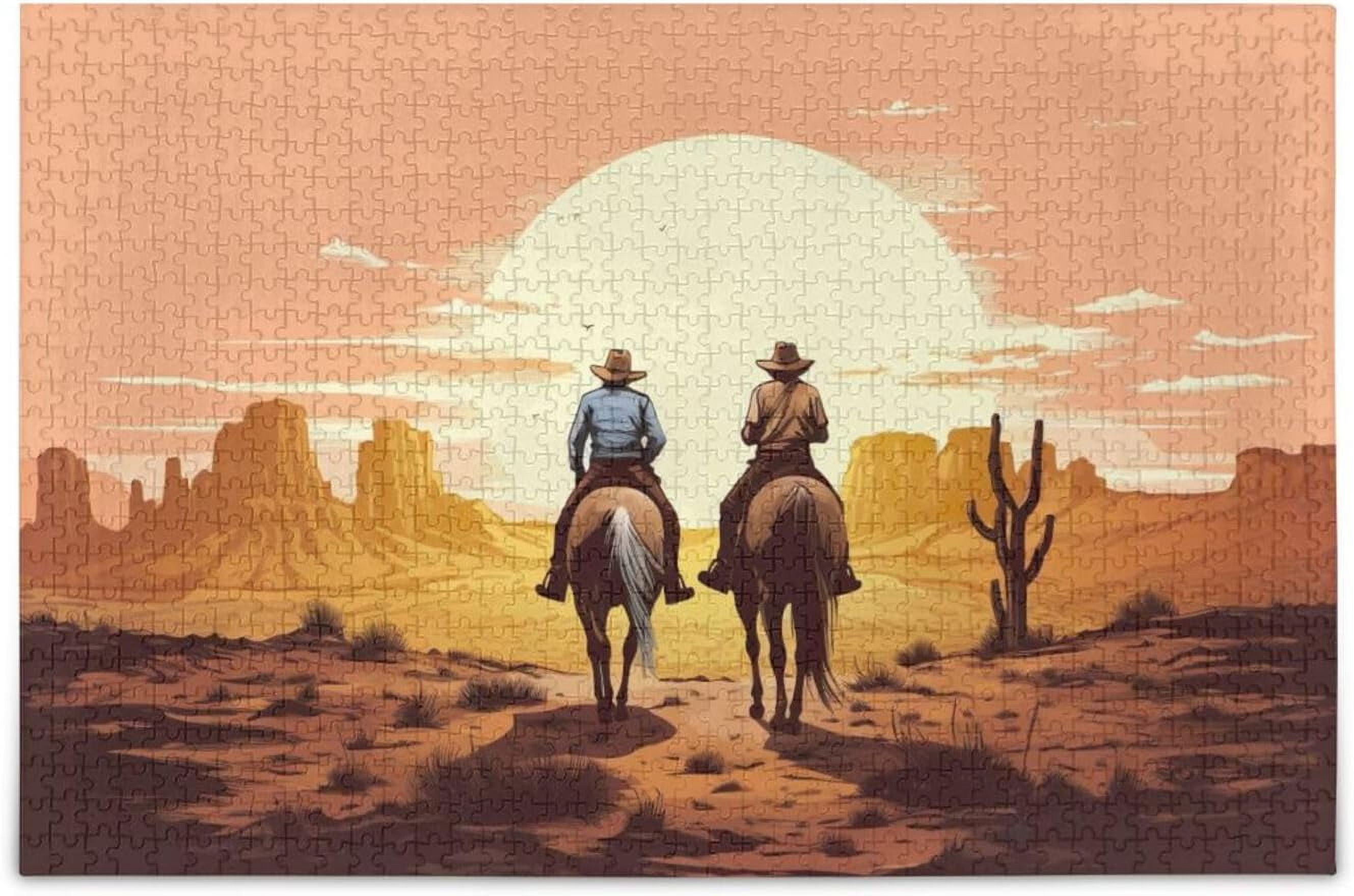 Western Cowboy Jigsaw Puzzles 500 PiecesPuzzles for Adults Family Game ...
