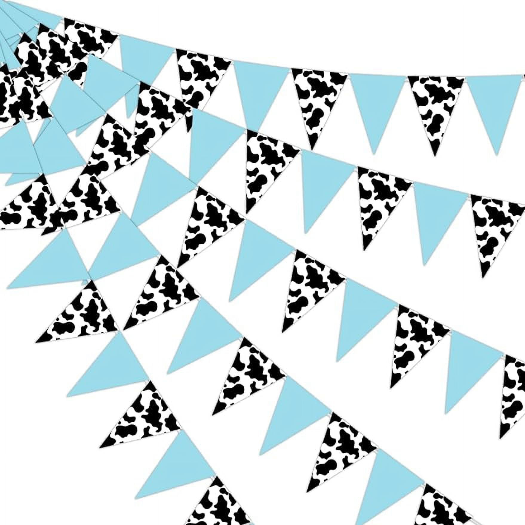 Western Cowboy Party Banner Western Cowboy Party Decorations Blue Cow ...