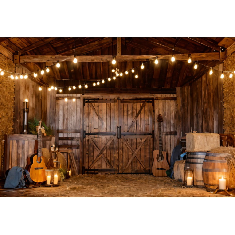 Western Cowboy Photography Backdrop Wild West Rustic Farm Barn Wood ...