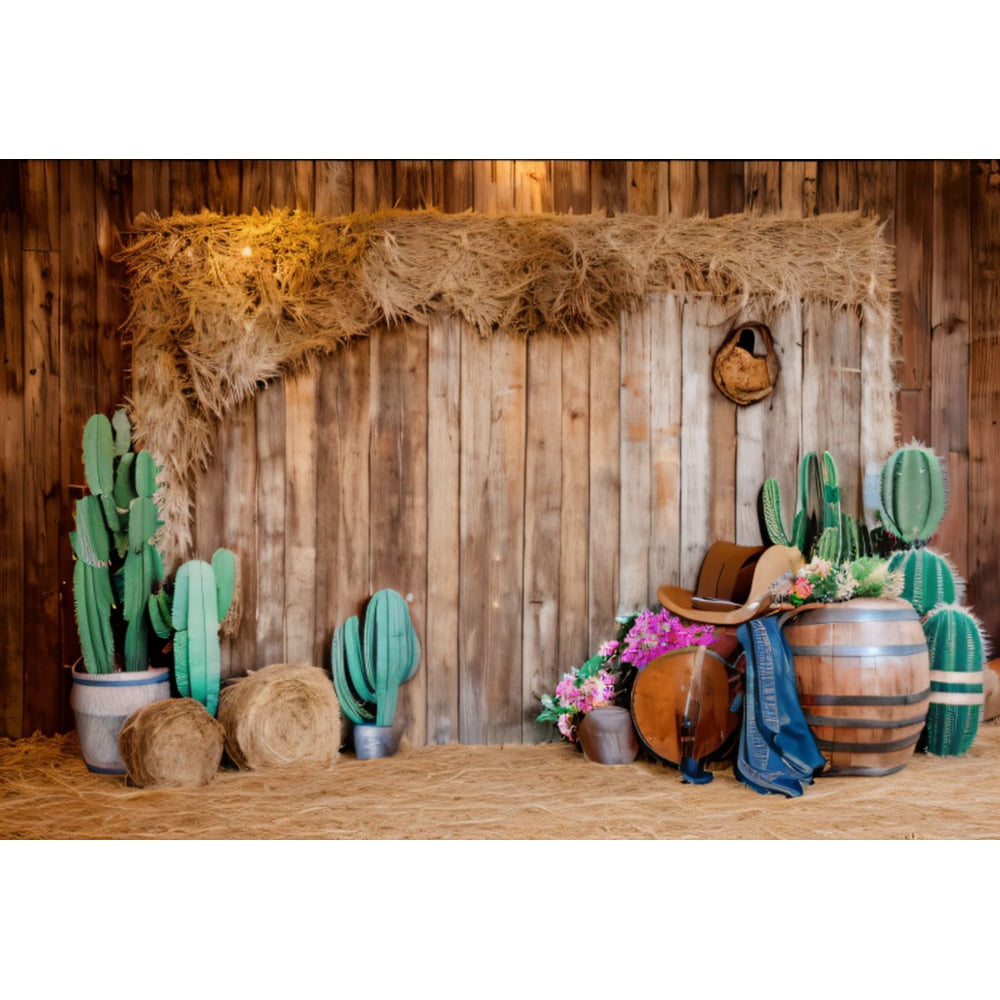 Western Cowboy Photography Backdrop Wild West Rustic Farm Barn Wood ...