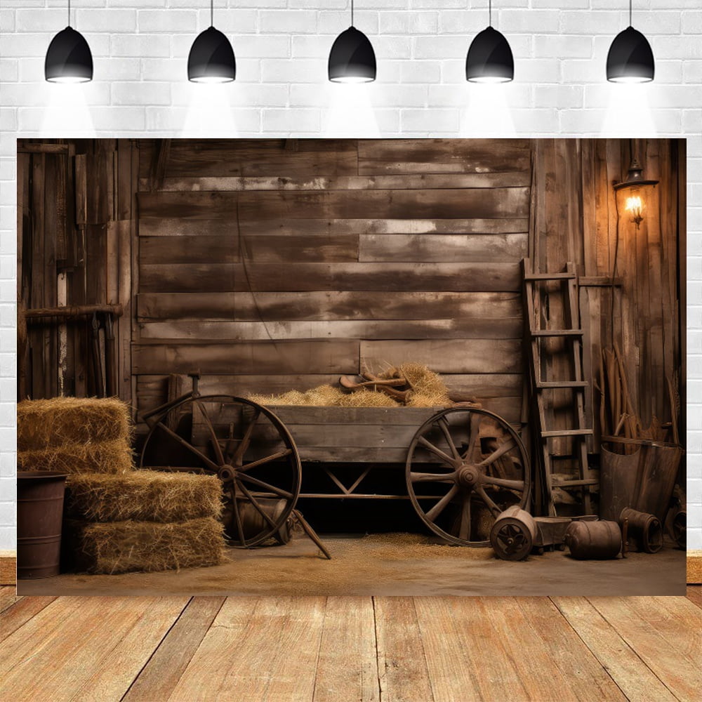 Western Cowboy Photography Background Horse Rustic Farm Wood Barn Door ...