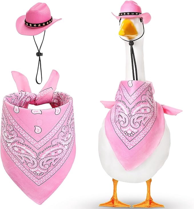 Western Cowboy Porch Goose Outfits for 23"/ 17'' Lawn Cement Goose ...
