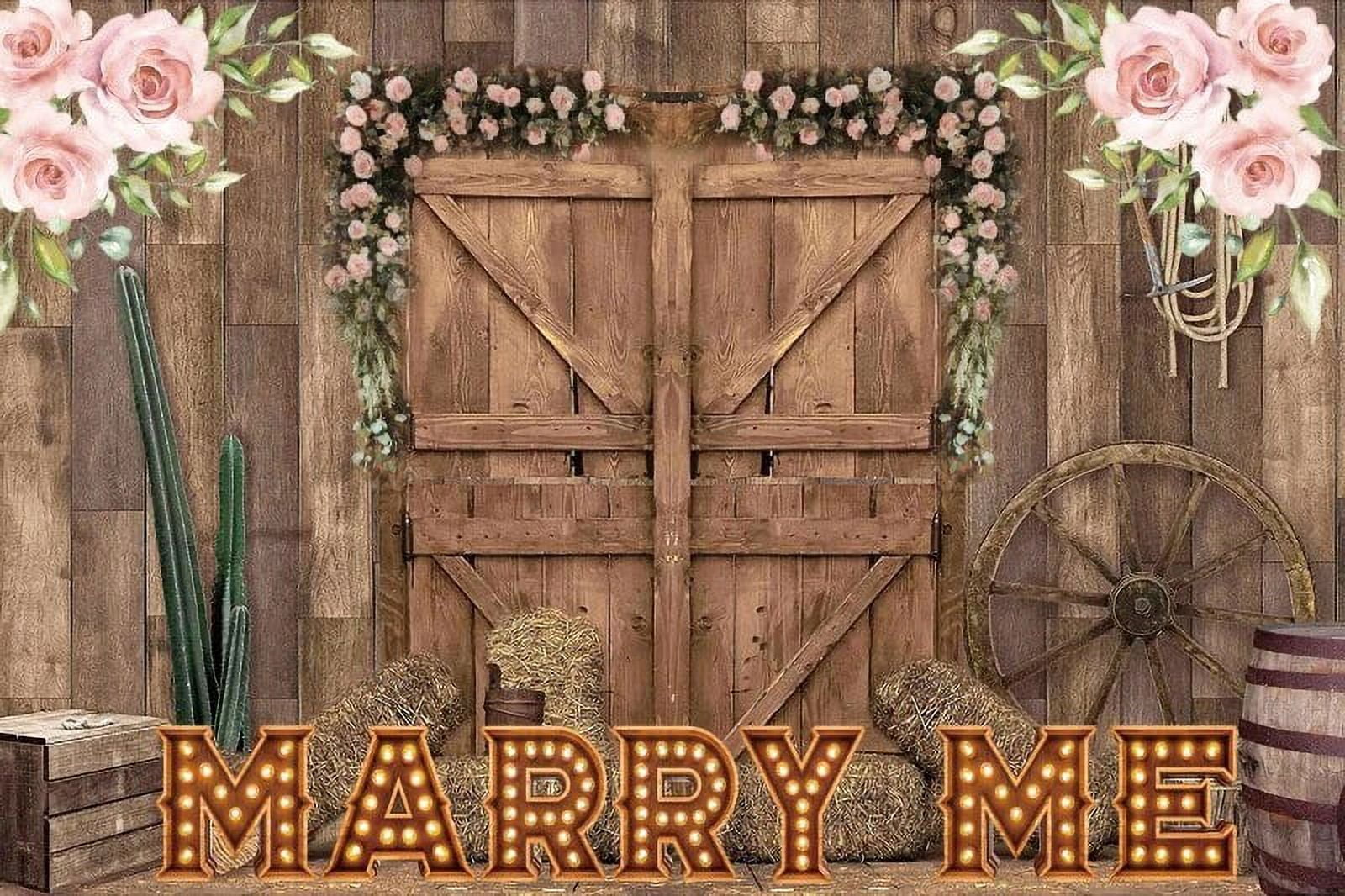 Western Cowboy Rustic Wood Interior Wedding Backdrop Cactus Floral ...