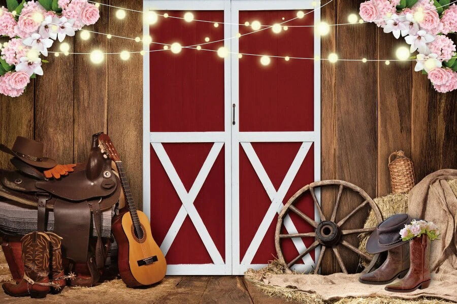 Western Cowboy Rustic Wood Interior Wedding Backdrop Cactus Floral ...