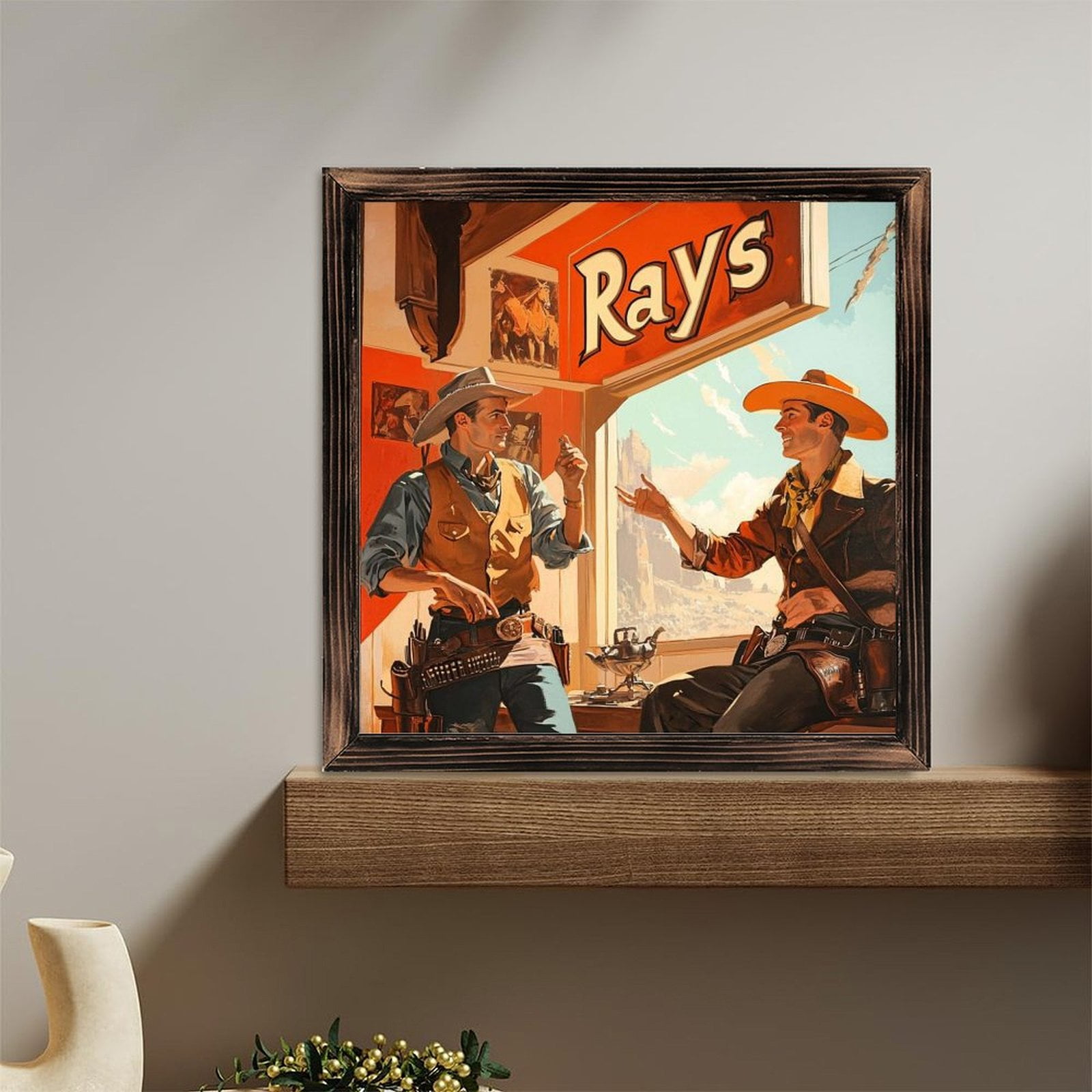 Western Cowboy Saloon Art Wooden Sign Wall Plaque - Vintage Art ...