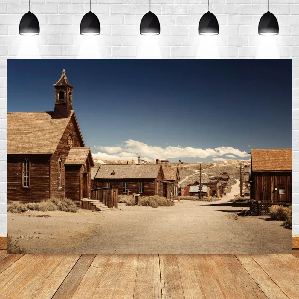 Western Cowboy Scenic Backdrop West Cowboy City Town Saloon Wooden ...