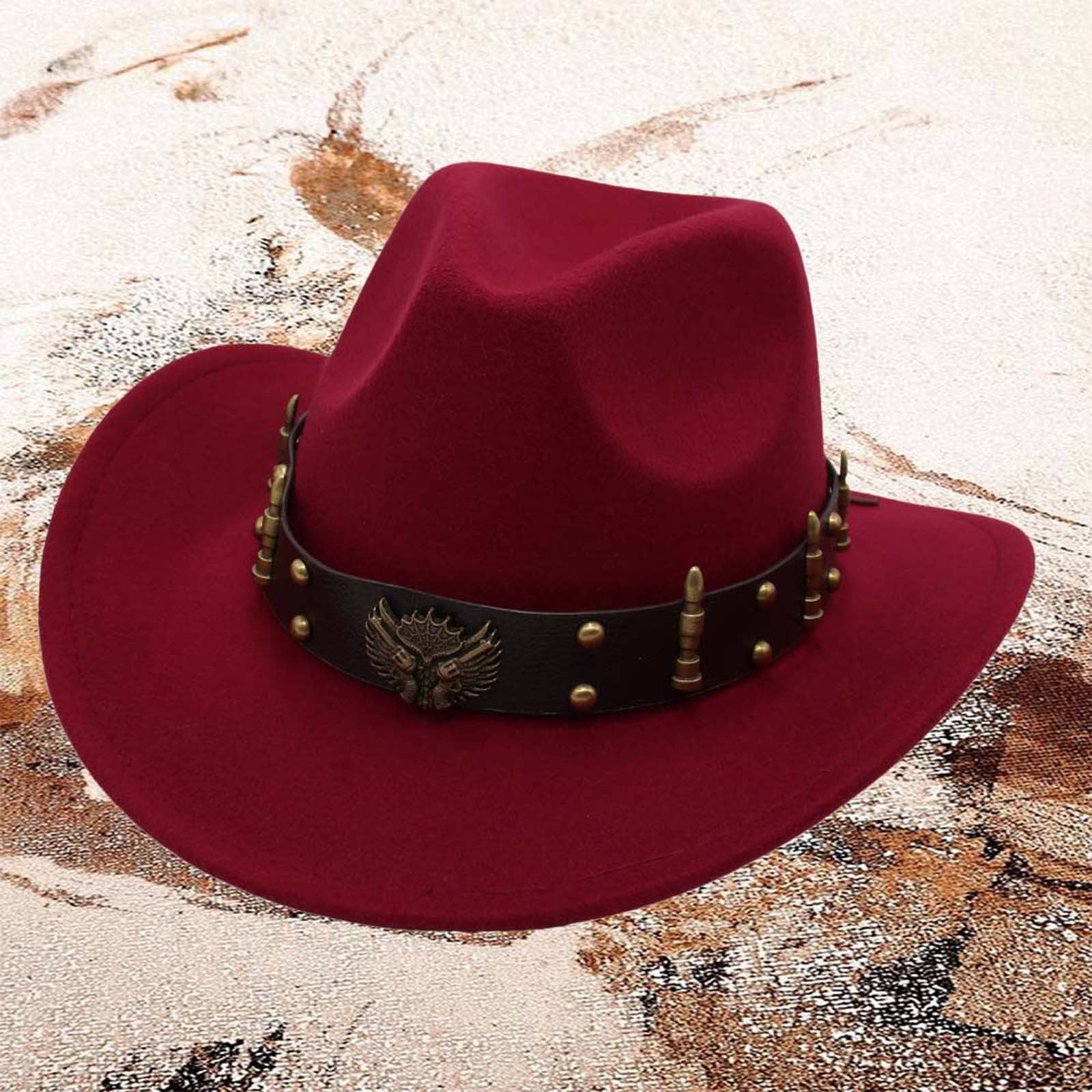 Western Cowboy Style Hat Jazz Bowler Hat With Decoration Ethnic Style ...