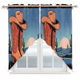 Western Cowboy Swag Curtain Valance for Window 2 Panels Cartoon Cowboy ...