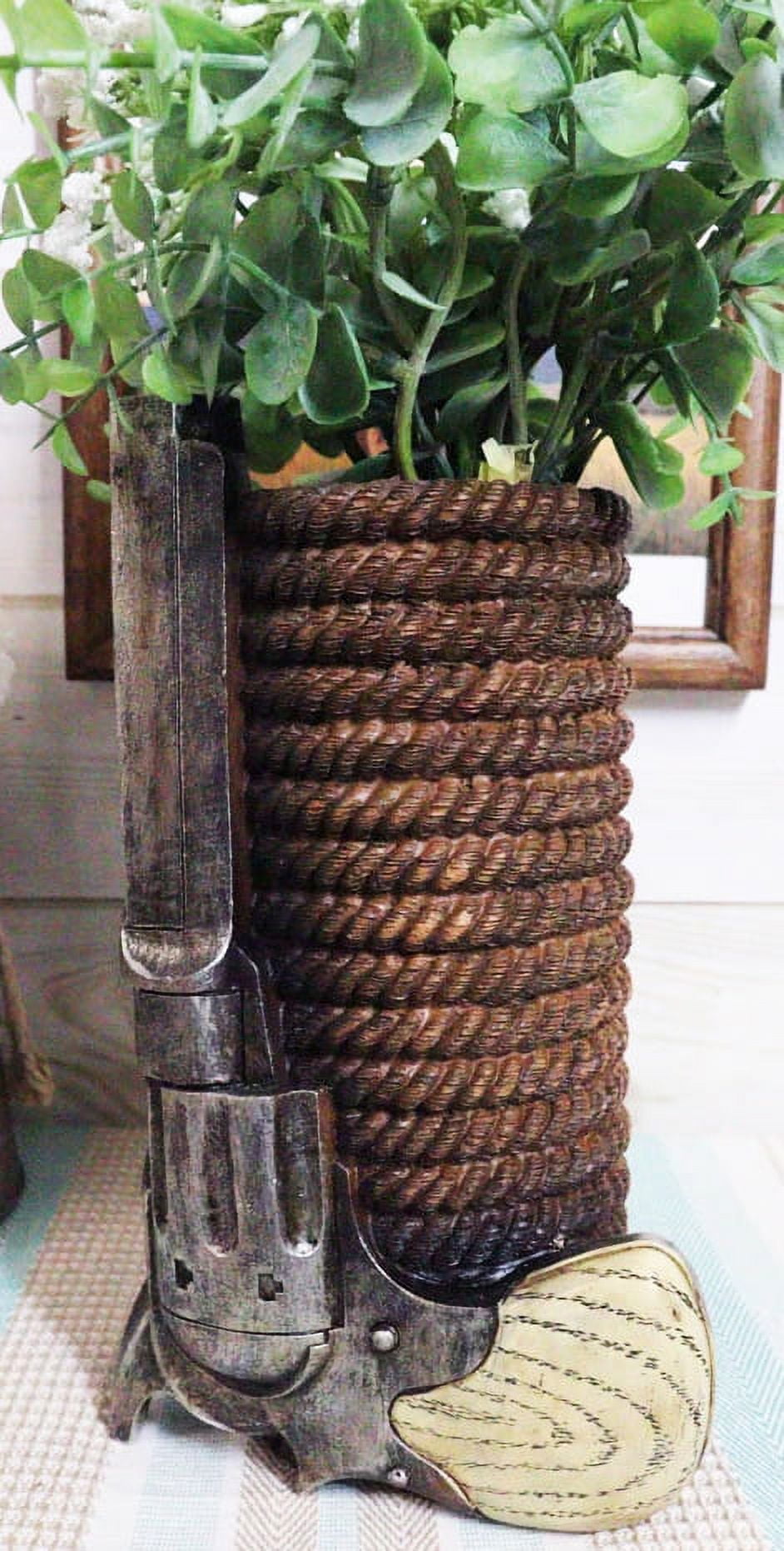 Western Cowboy Floral Vase with Braided Ropes Decor, High Quality ...