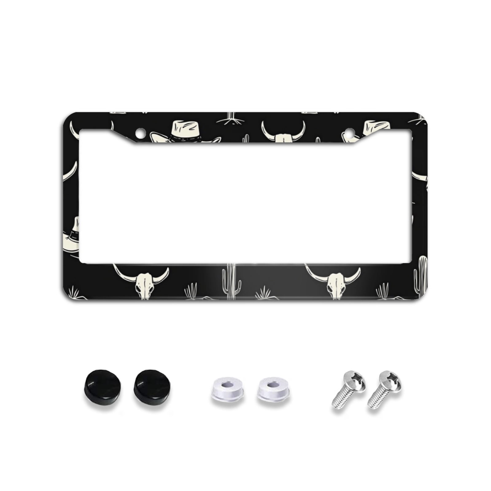 Western Cowboy and Cactus License Plate Frames for Women Men Car Plate ...