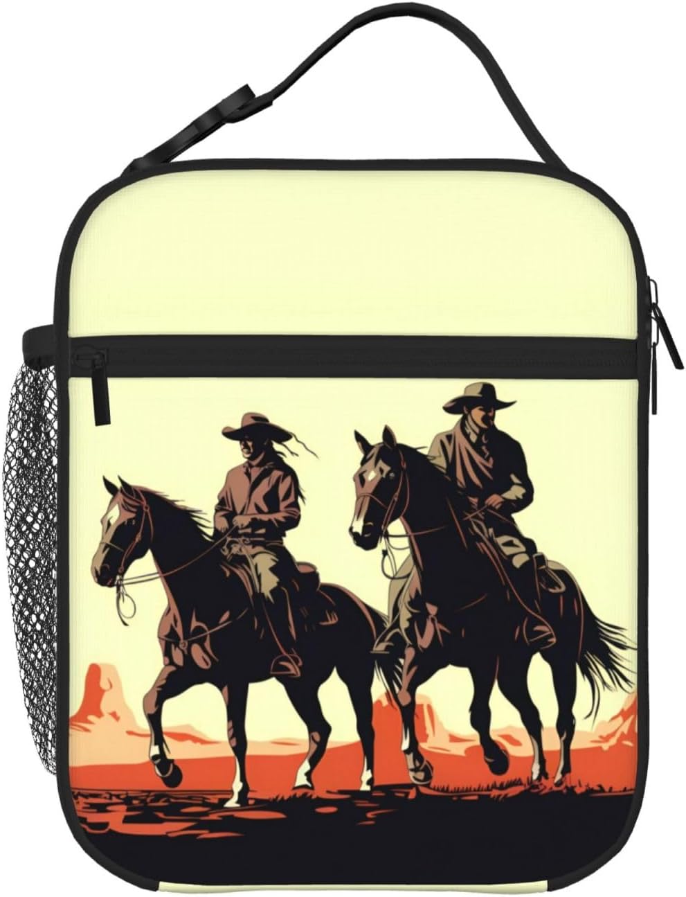 Western Cowboyy Horses Lunch Box - Insulated Lunch Bags For ...