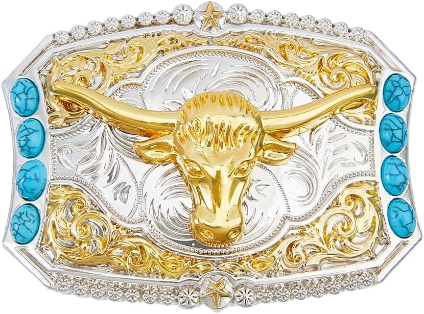 Western Cowgirl Belt Buckle Turquoise Bead Belt Buckle Cowboy Belt ...