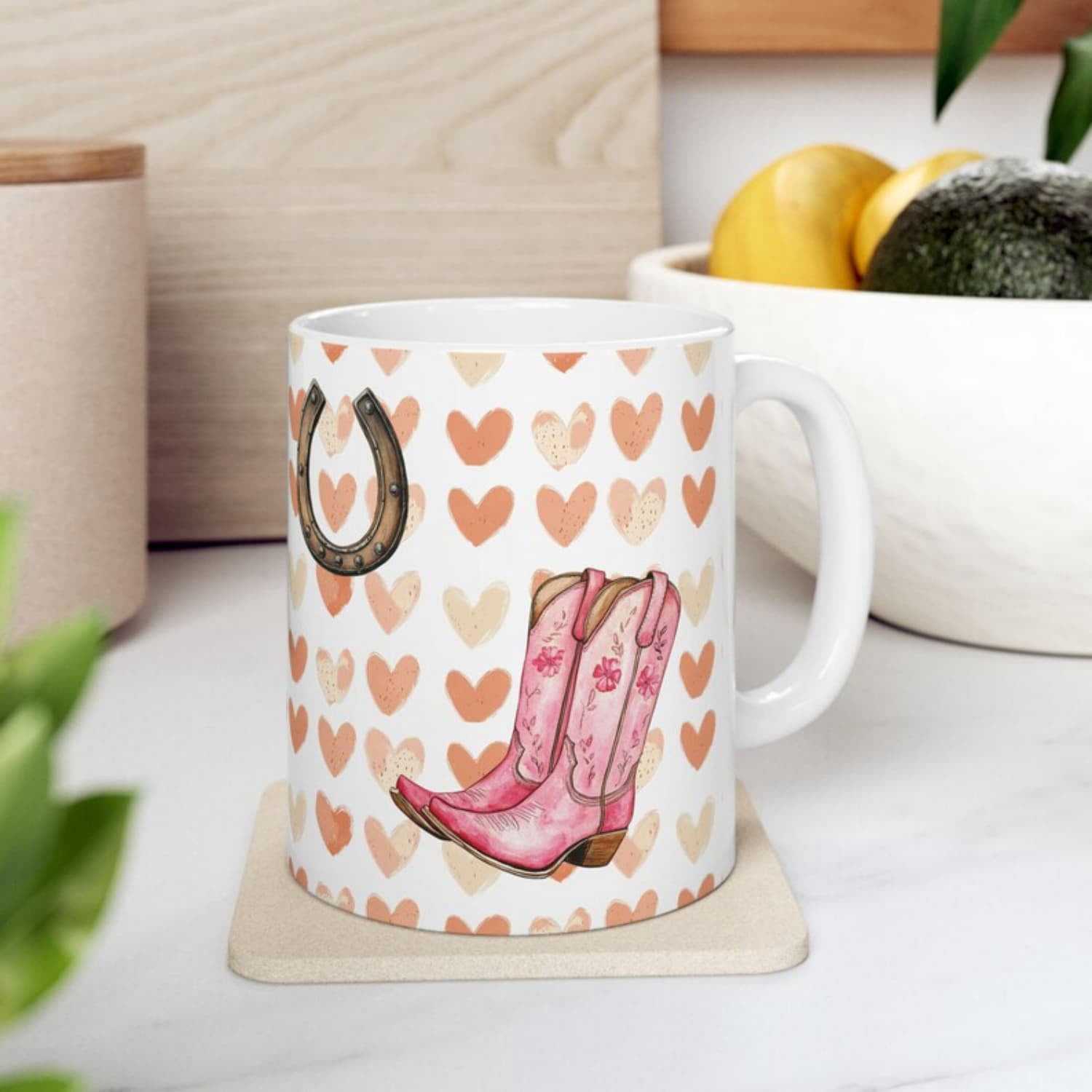 Western Cowgirl Ceramic Mug, Horses and Pink Boo. - Walmart.com