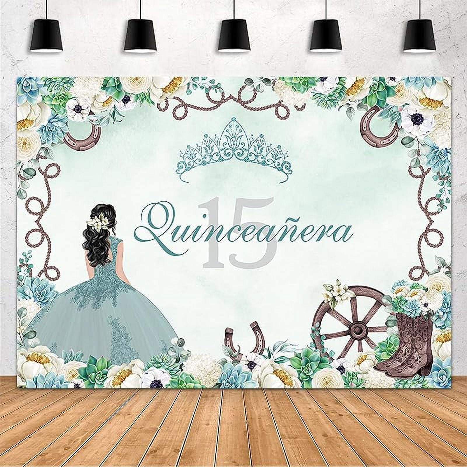 Western Cowgirl Quinceanera 15th Birthday Backdrop Mexican Fiesta Bday ...