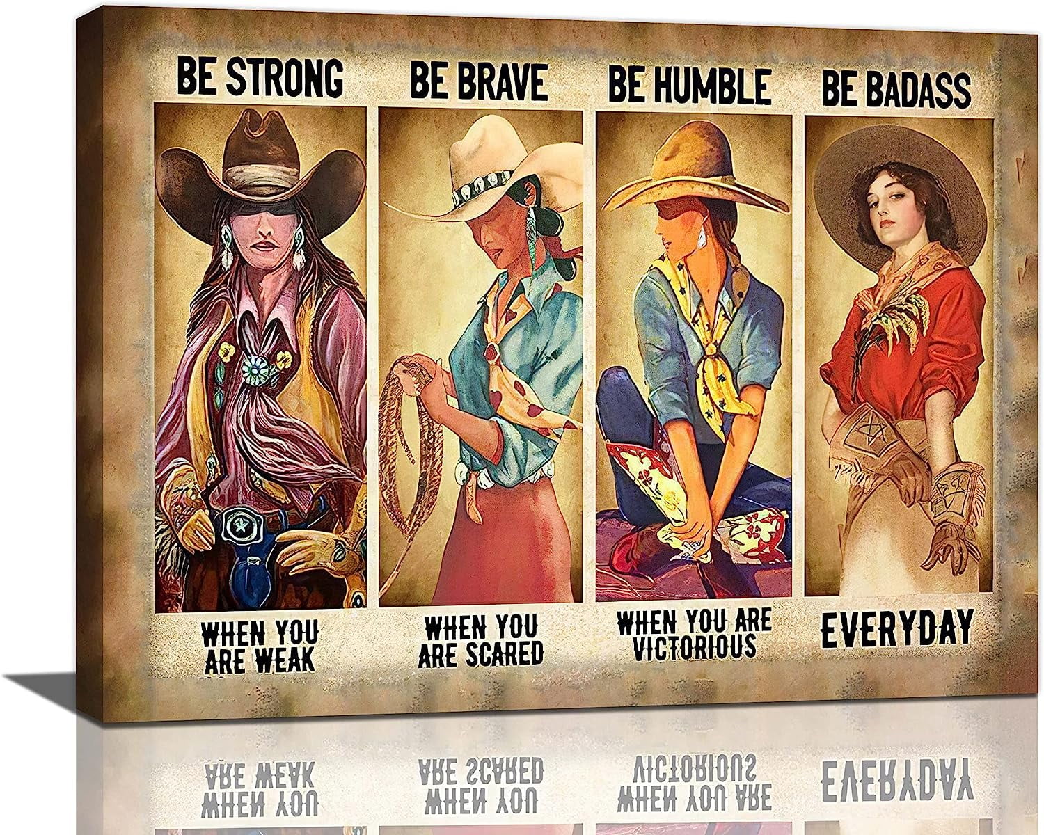 Western Cowgirl Wall Art for Girl''s Room Country Motivational Pictures ...