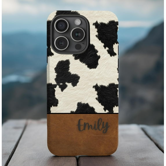 Western Cowhide Pattern Wallet Case Faux Hide Style for iPhone 17 ...
