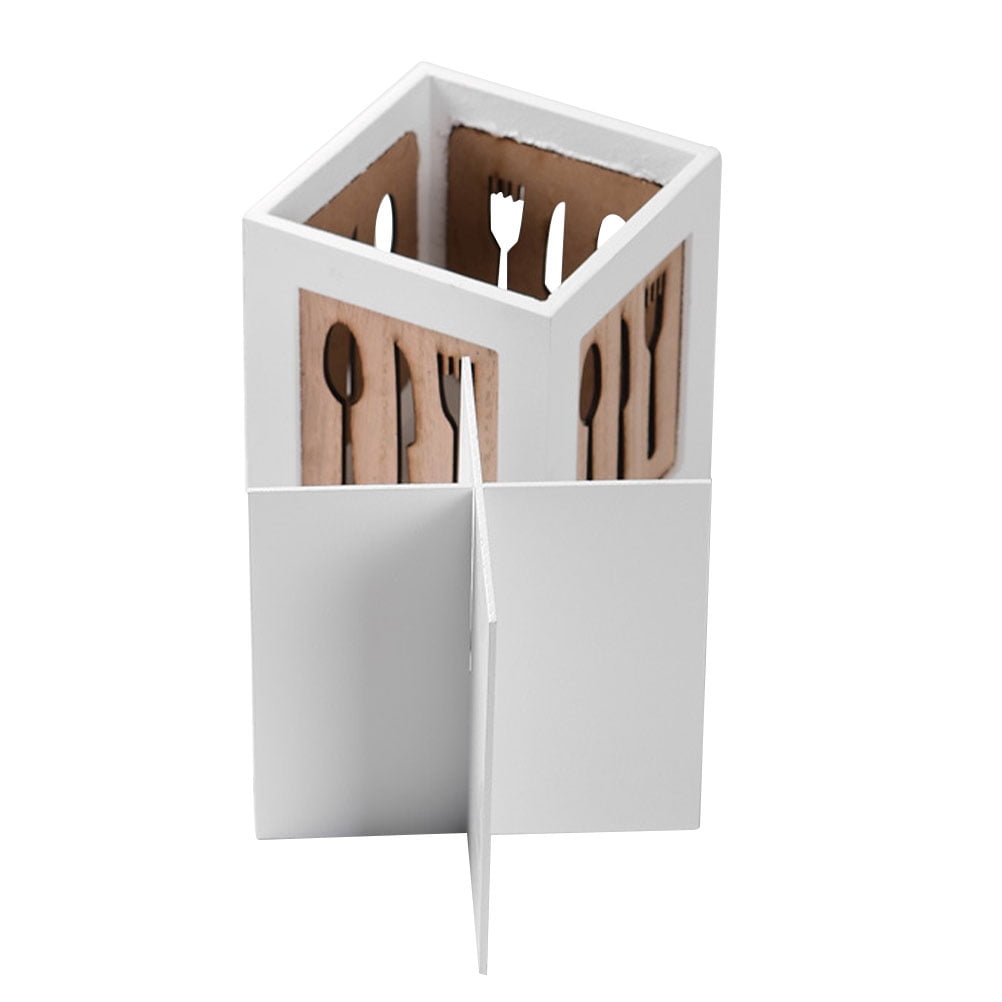 Western Cutlery Box Wooden Utensil Holder Storage Boxes Cutlery Utensil ...
