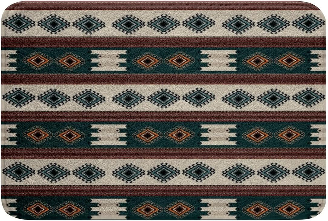 Western Decor Bath Mat 16"x24" Southwestern Bathroom Rugs for Kids Boys ...