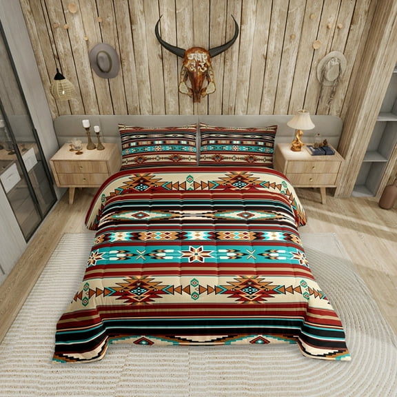 Western Decor Comforter Comforter Set Cowgirl Southwestern Bedding Set ...