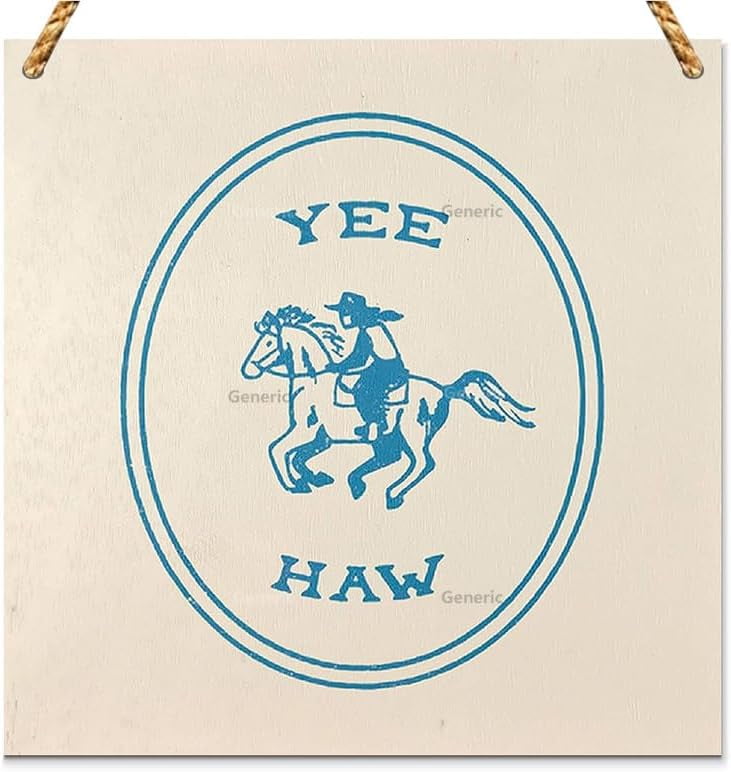 Western Decor,Yee Haw Western Cowboy Wood Plaque Sign Wild West Cowboy ...
