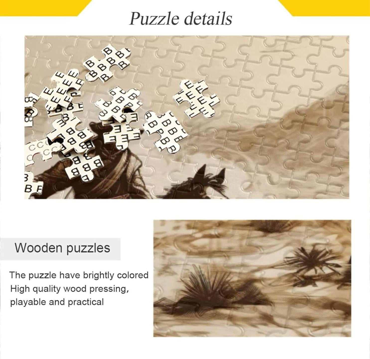 Western Desert Cowboy Wooden Jigsaw Puzzles, Intellectual Entertainment ...