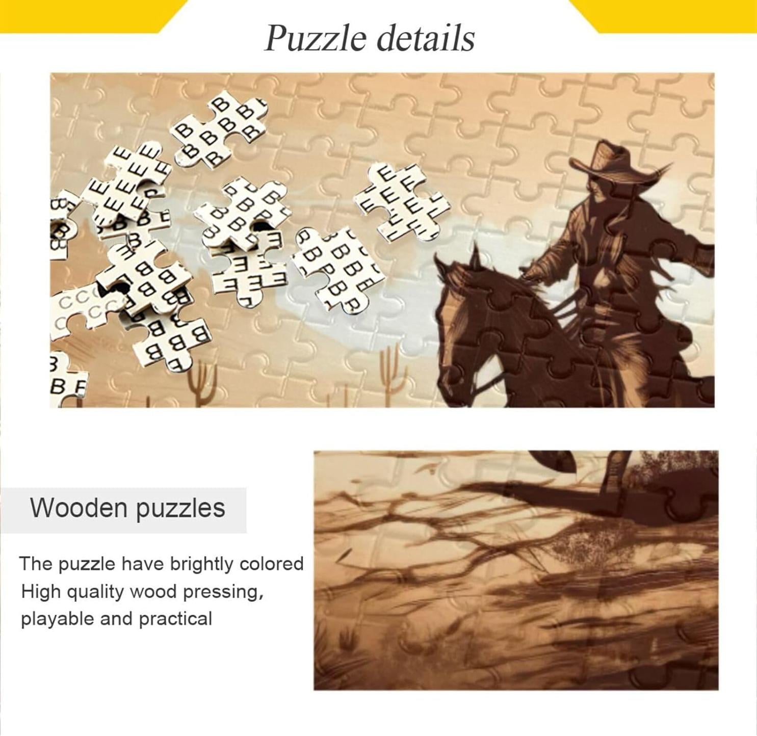 Western Desert Cowboy Wooden Jigsaw Puzzles, Intellectual Entertainment ...