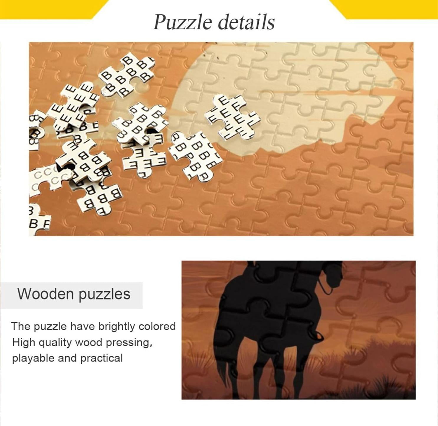 Western Desert Cowboy Wooden Jigsaw Puzzles, Intellectual Entertainment ...