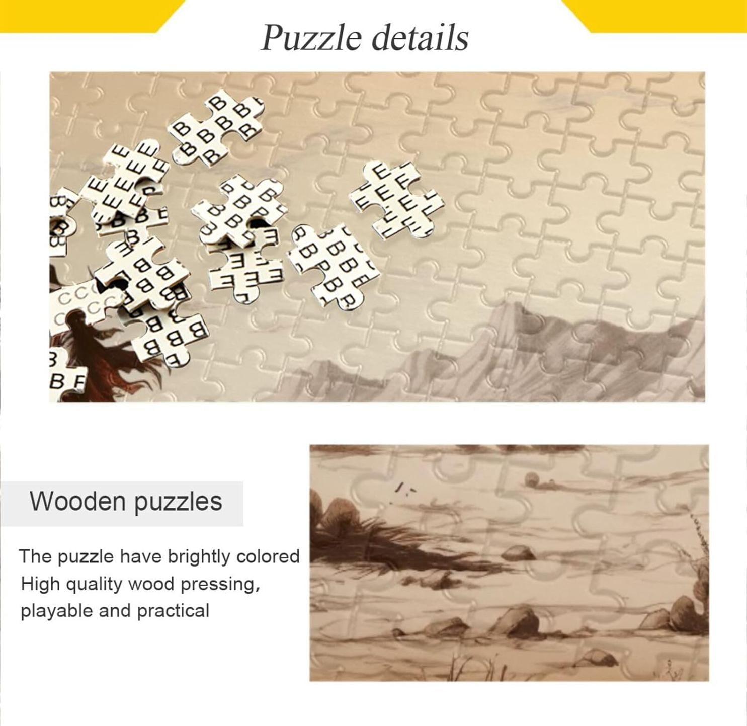 Western Desert Cowboy Wooden Jigsaw Puzzles, Intellectual Entertainment ...