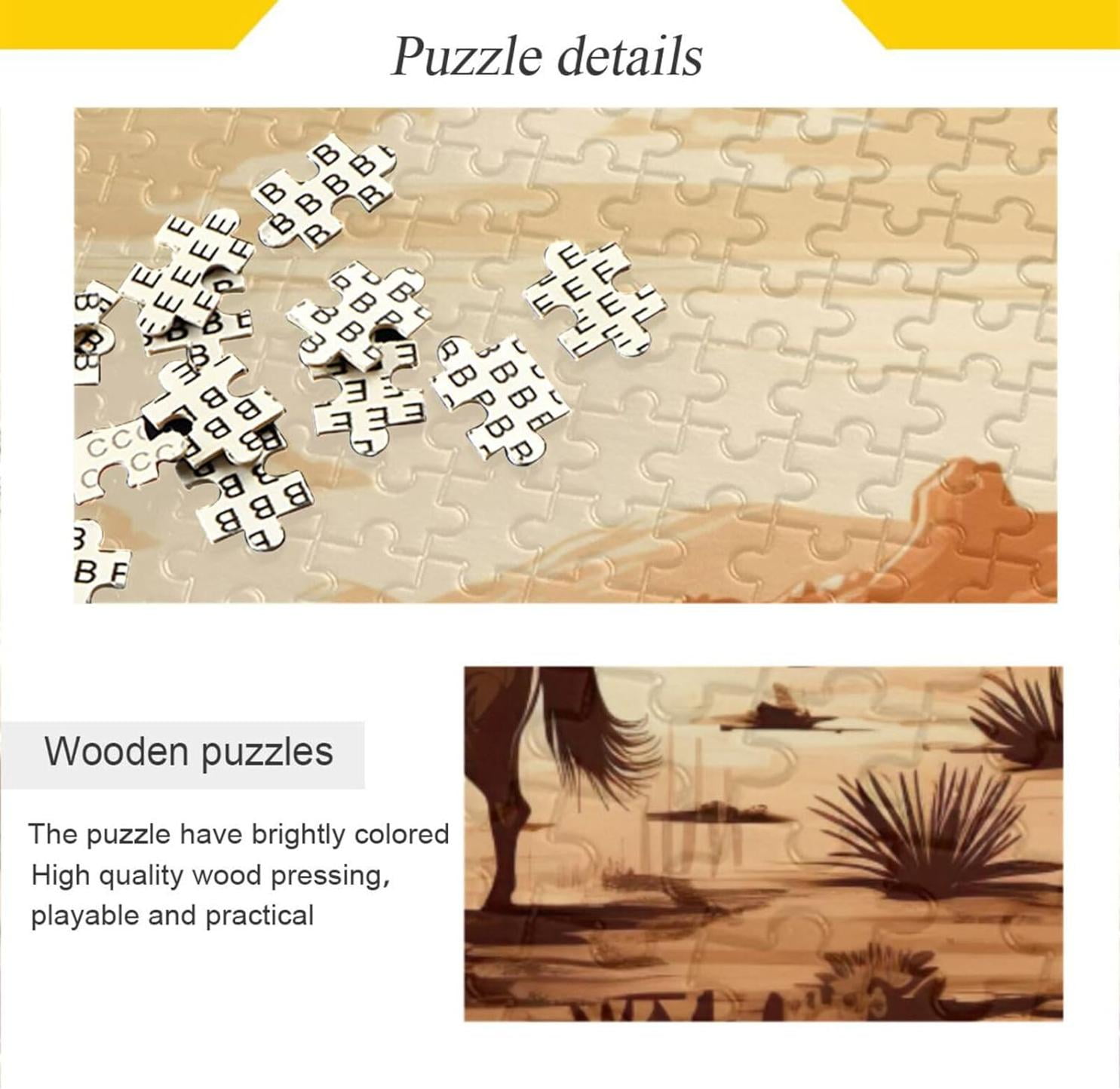 Western Desert Cowboy Wooden Jigsaw Puzzles, Intellectual Entertainment ...