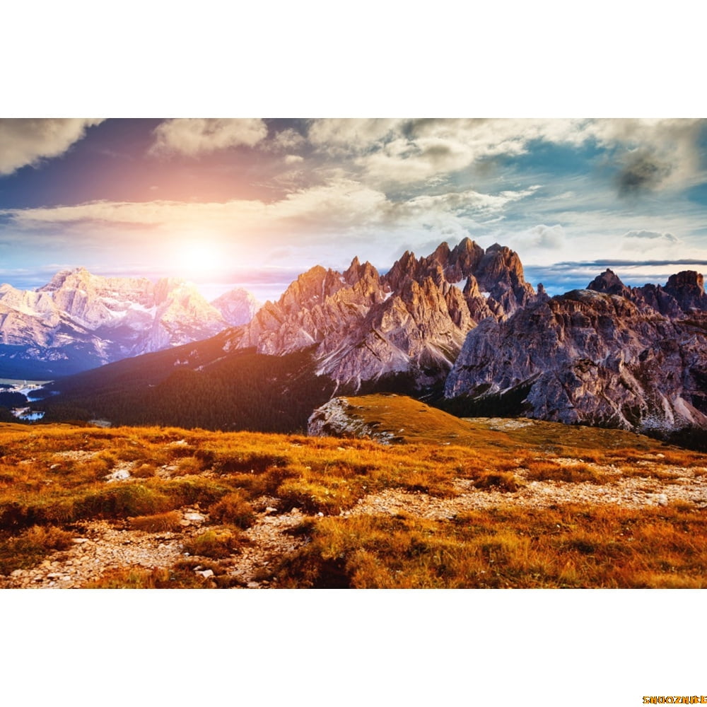 Western Desert Sce Photography Backdrop Dusk Desert Cactus Mountain ...