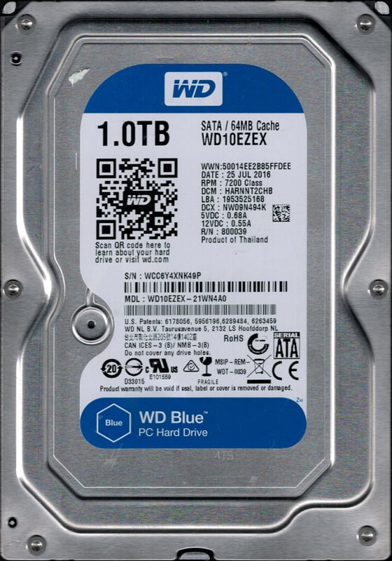 Western Digital WD10EZEX-21WN4A0 1TB DCM: HARNNT2CHB - Walmart.com