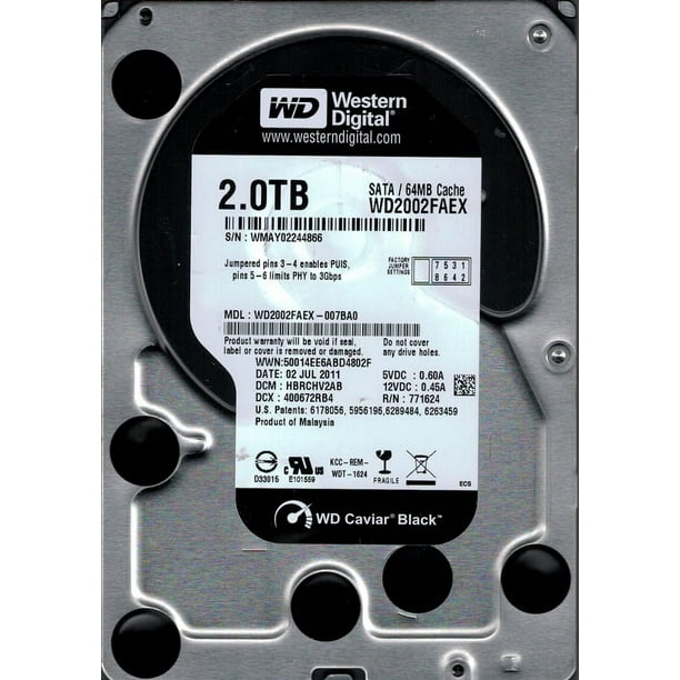 Western Digital WD2002FAEX-007BA0 2TB DCM: HBRCHV2AB - Walmart Business ...
