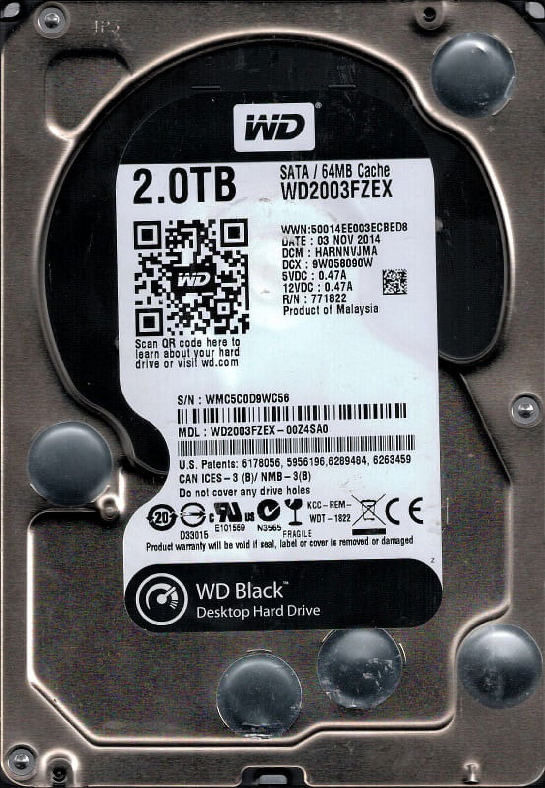 Western Digital WD2003FZEX-00Z4SA0 DCM: HARNNVJMA 2TB - Walmart Business Supplies
