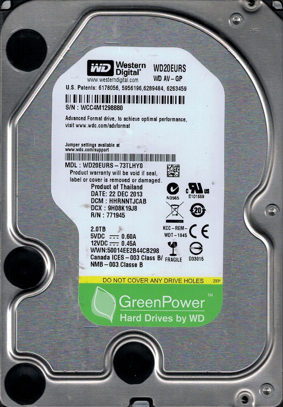Western Digital WD20EURS-73TLHY0 2TB DCM: HHRNNTJCAB - Walmart.com