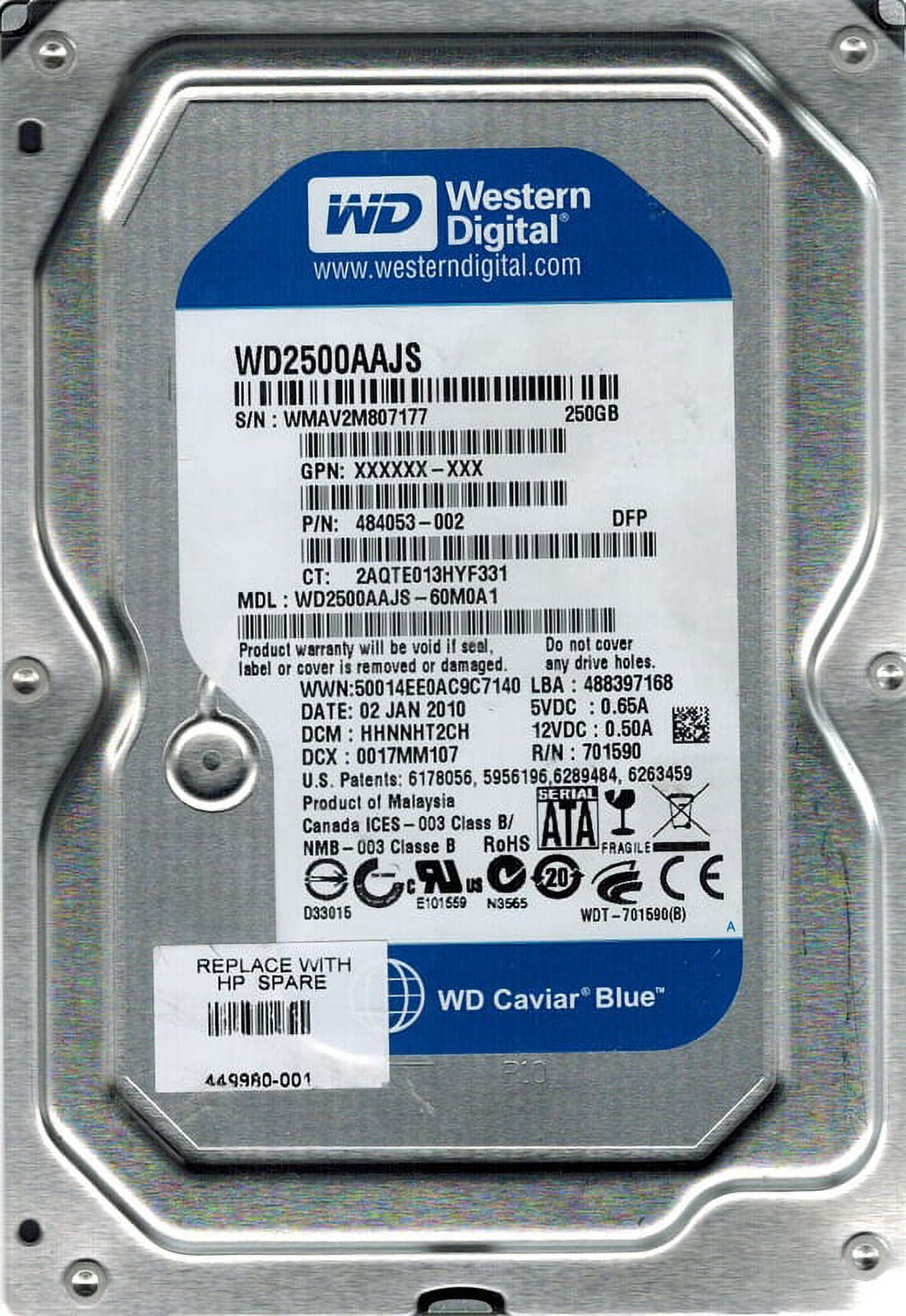 Western Digital WD2500AAJS-60M0A1 250GB DCM: HHNNHT2CH - Walmart.com