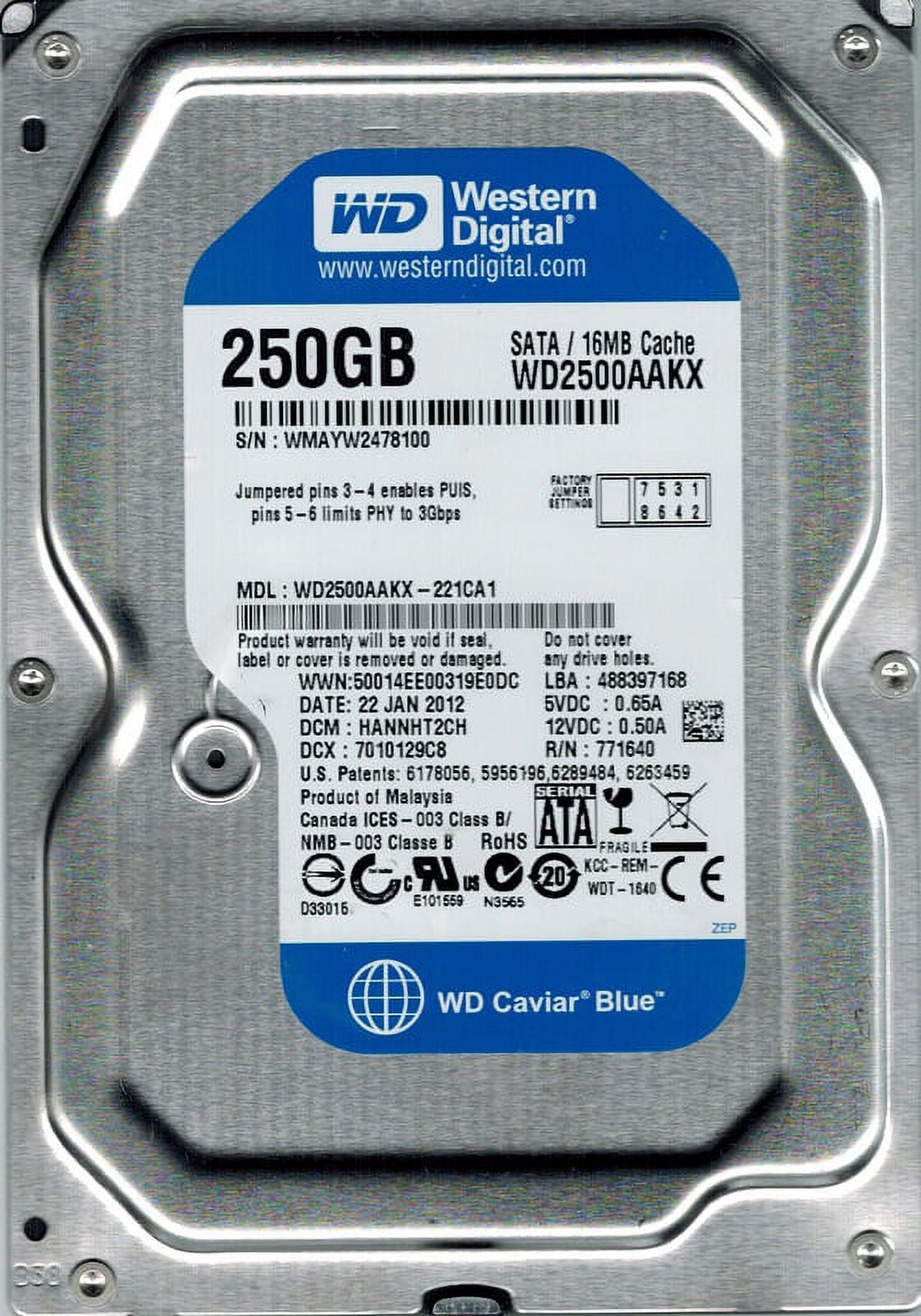 Western Digital WD2500AAKX-221CA1 250GB DCM: HANNHT2CH - Walmart ...