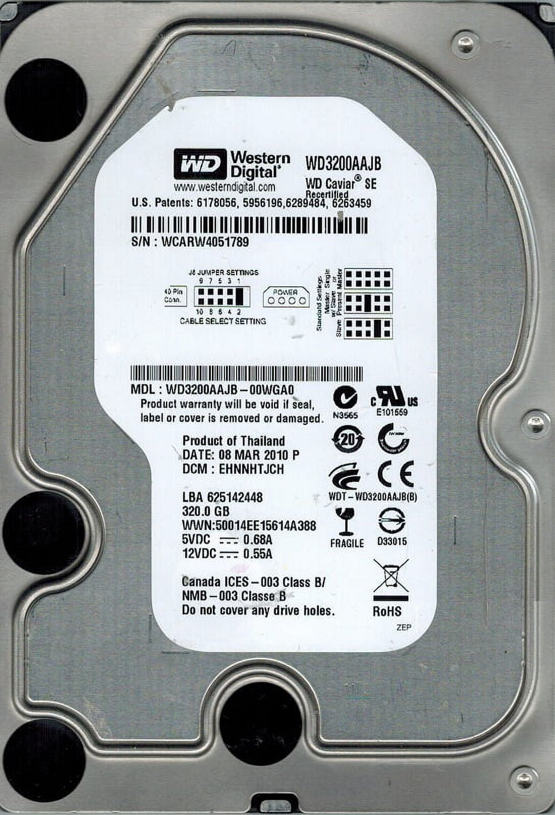 Western Digital WD3200AAJB-00WGA0 320GB DCM: EHNNHTJCH - Walmart.com