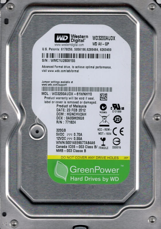 Western Digital WD3200AUDX-61WNHY0 320GB DCM: HGNCHV2AH - Walmart.com