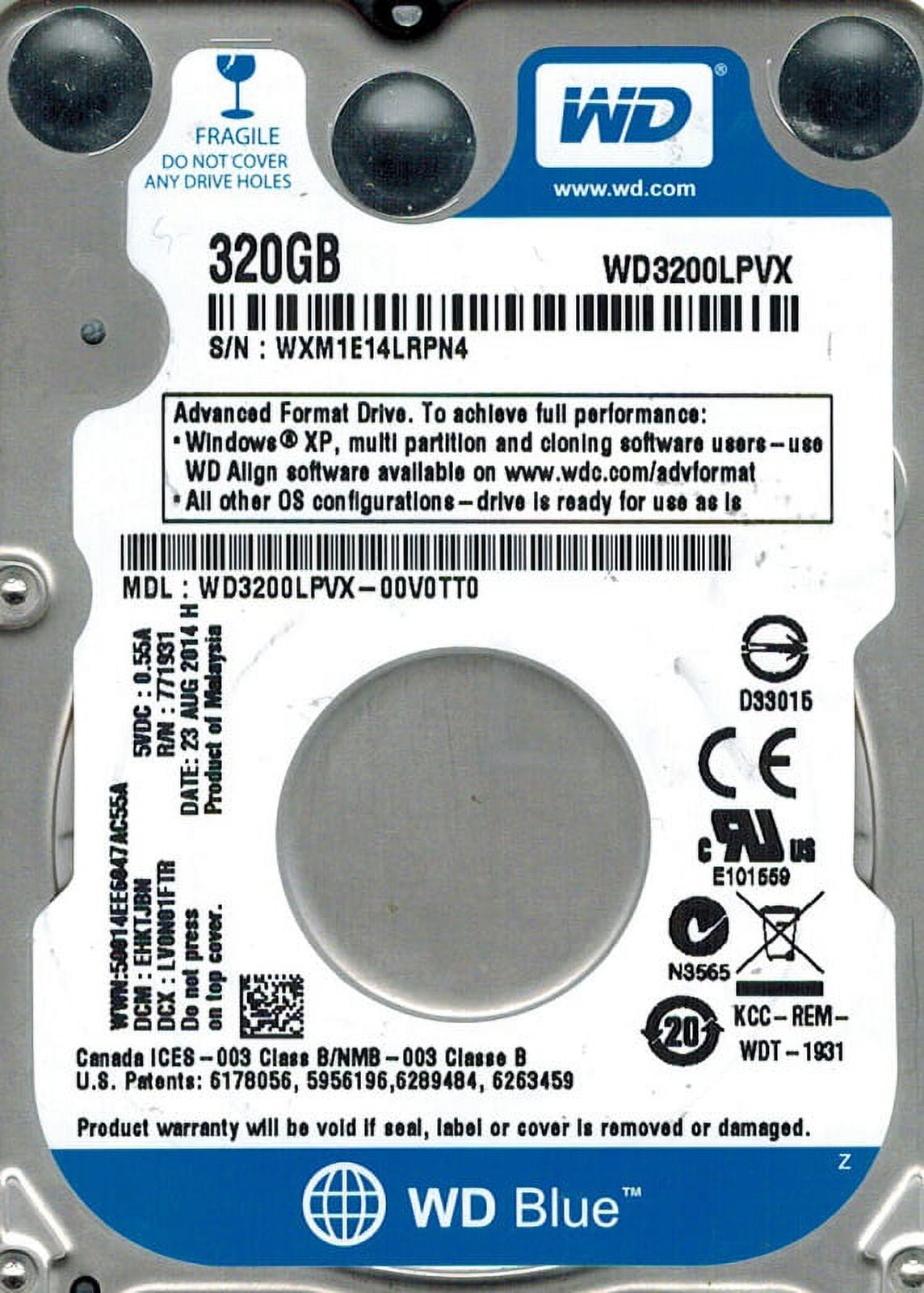 Western Digital WD3200LPVX-00V0TT0 DCM: EHKTJBN 320GB - Walmart.com
