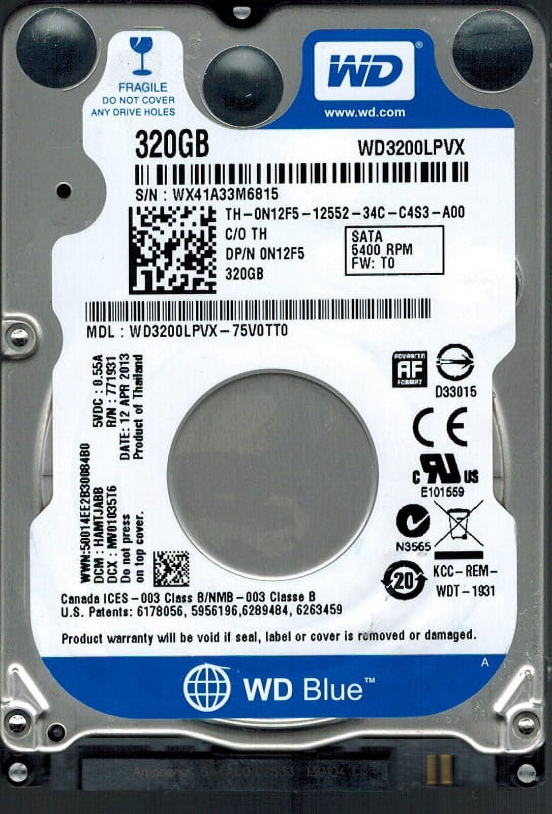 Western Digital WD3200LPVX-75V0TT0 320GB DCM: HAMTJABB - Walmart.com