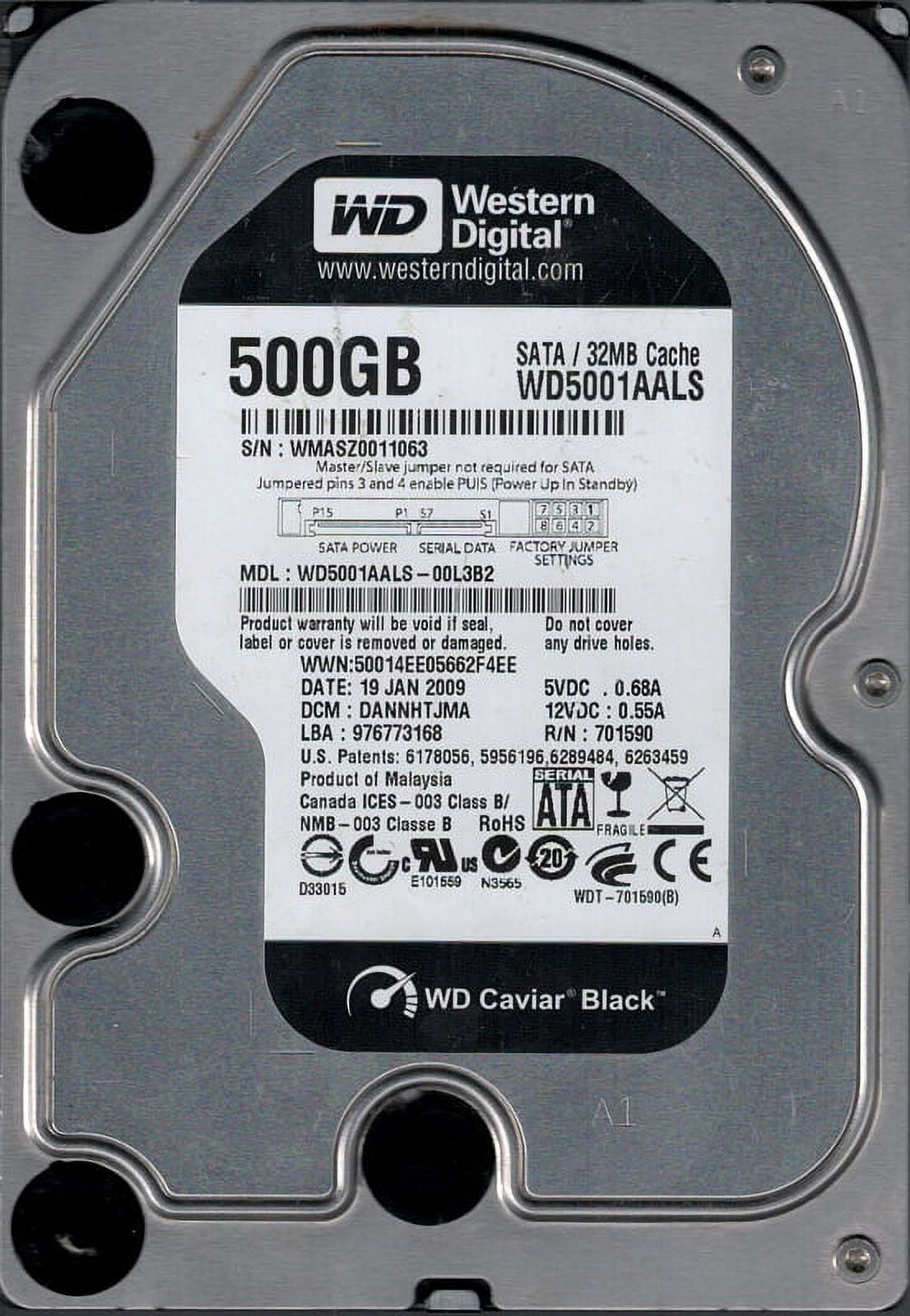 Western Digital WD5001AALS-00L3B2 500GB DCM: DANNHTJMA - Walmart.com