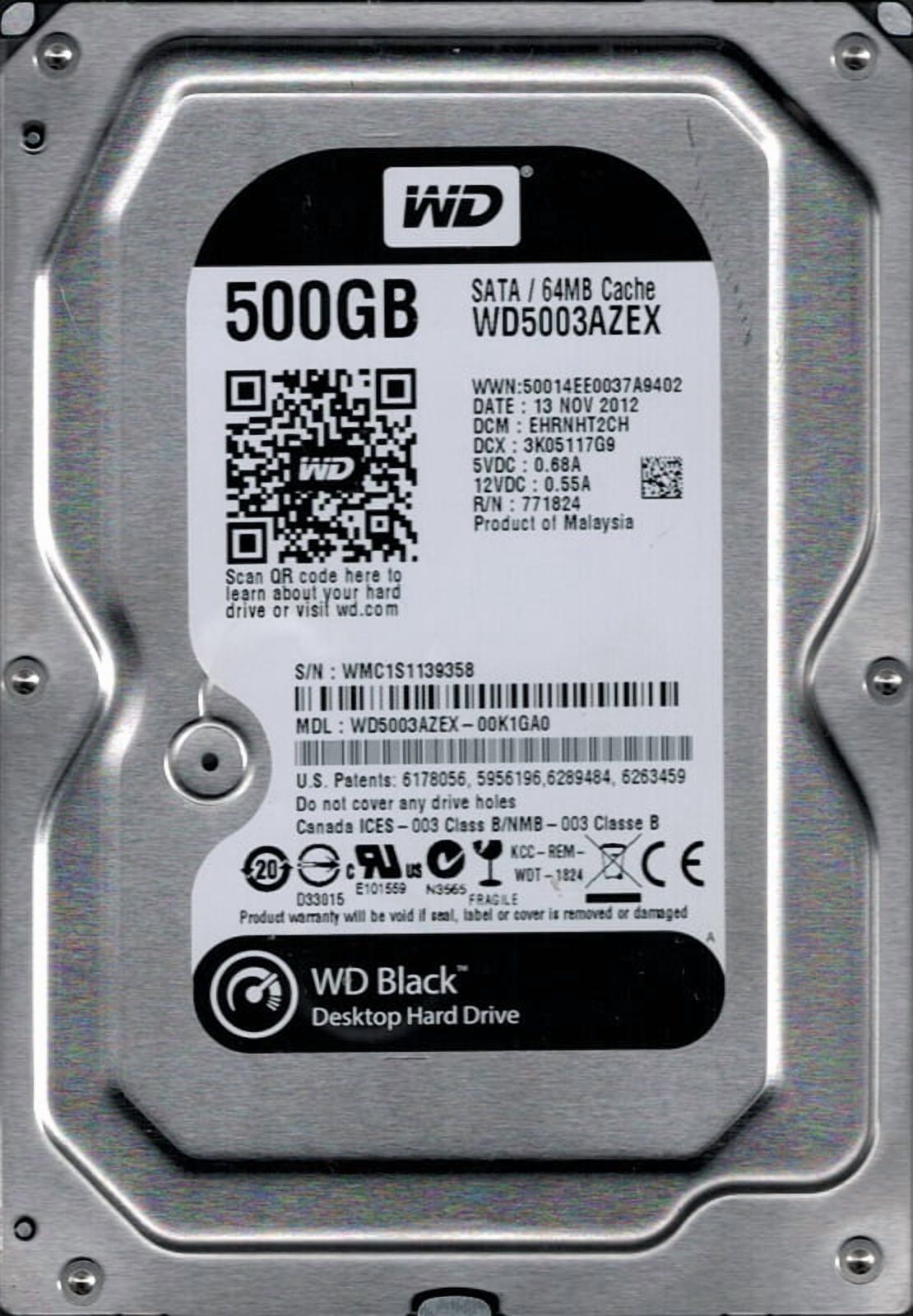 Western Digital WD5003AZEX-00K1GA0 DCM: EHRNHT2CH 500GB - Walmart.com