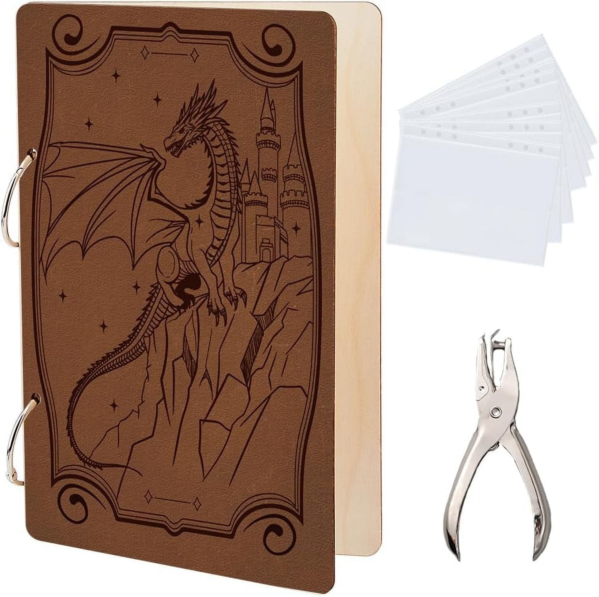 Western Dragons Greeting Card Holder Organizer Western Dragons Wooden ...